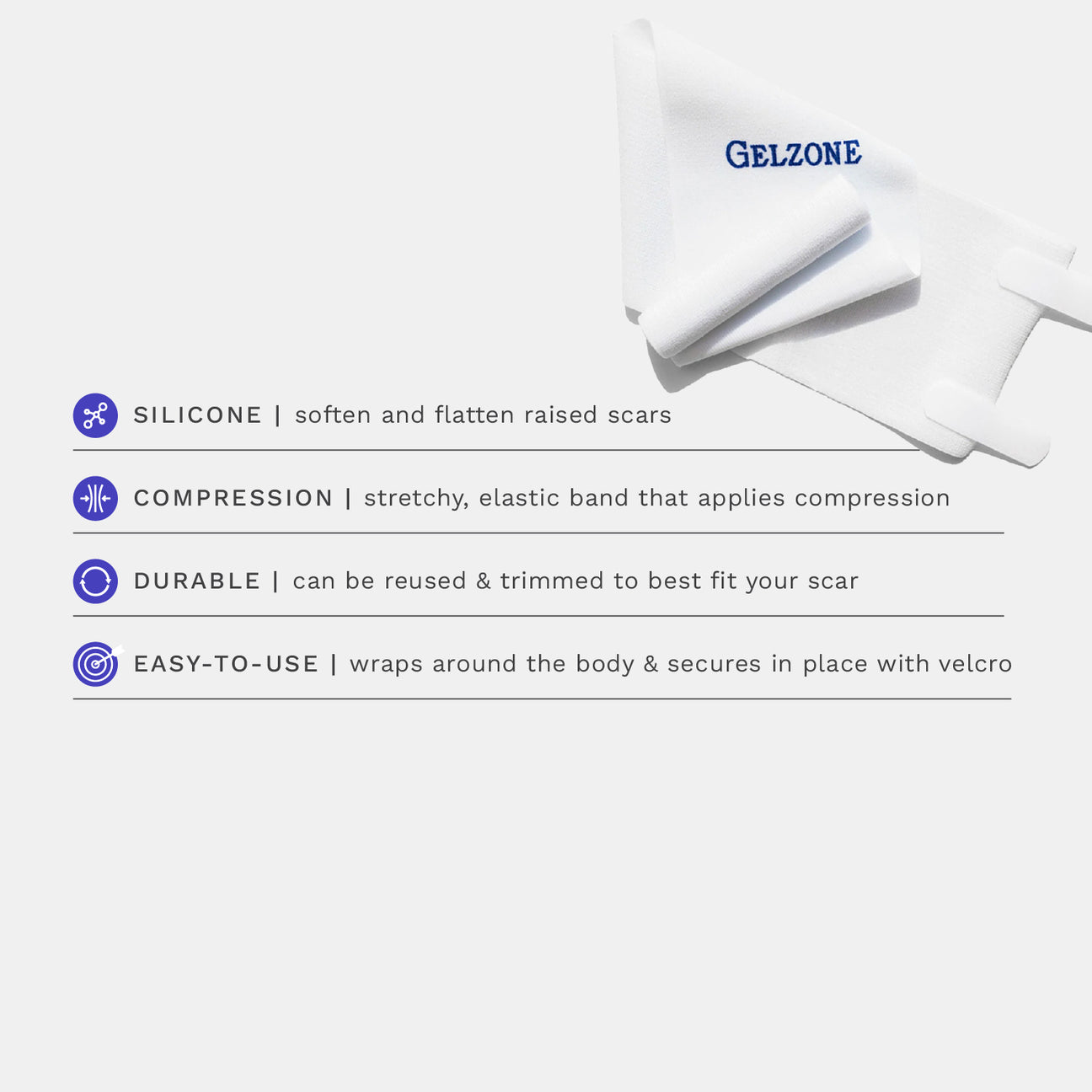 Gelzone® Silicone Compression Wrap - Keloids and Hypertrophic Scars ...